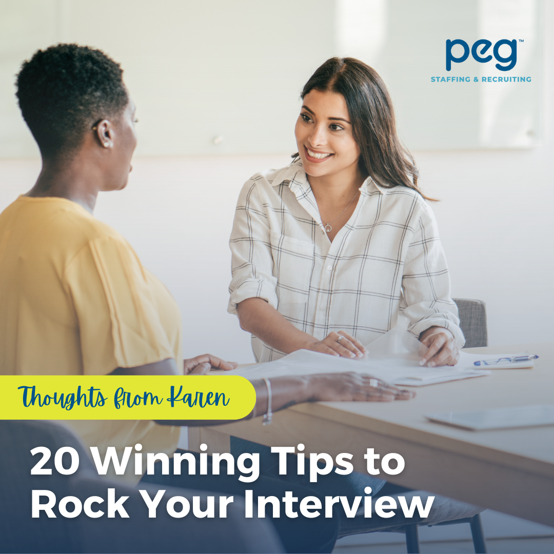 20 Winning Tips to Rock Your Interview - PEG Staffing