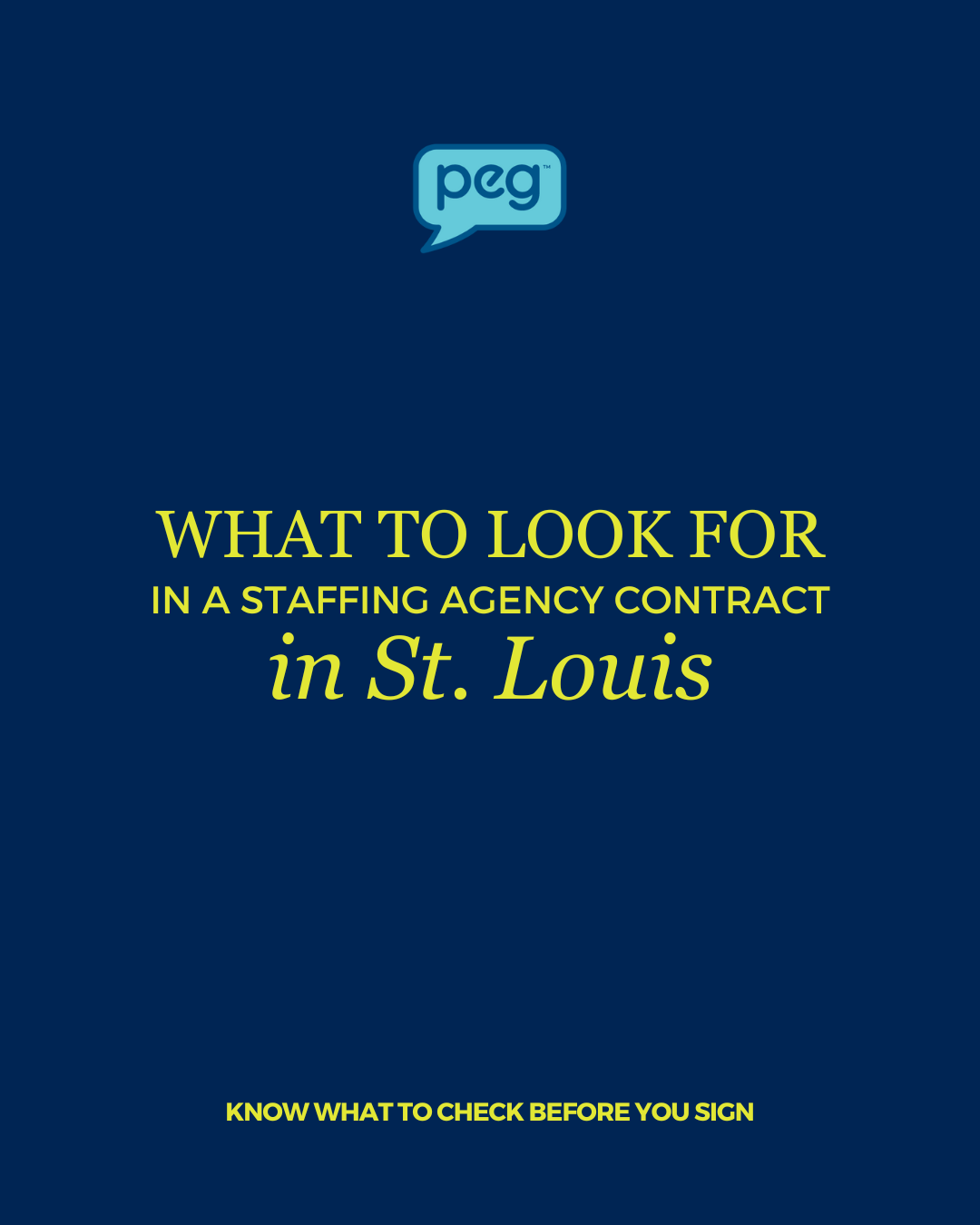 What to Look for in a St. Louis Staffing Agency Contract - PEG Staffing